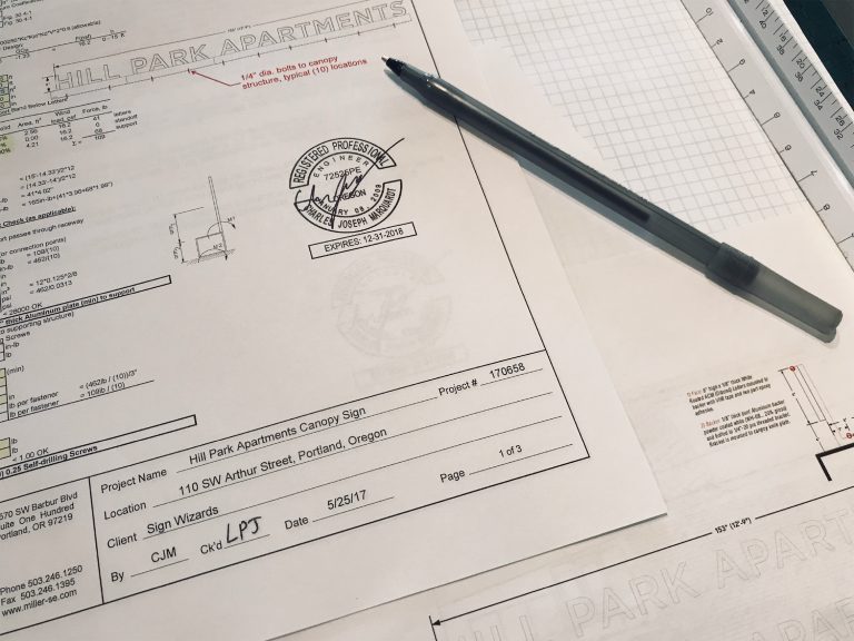 Provide Engineered Stamped Drawings - Sign Wizards